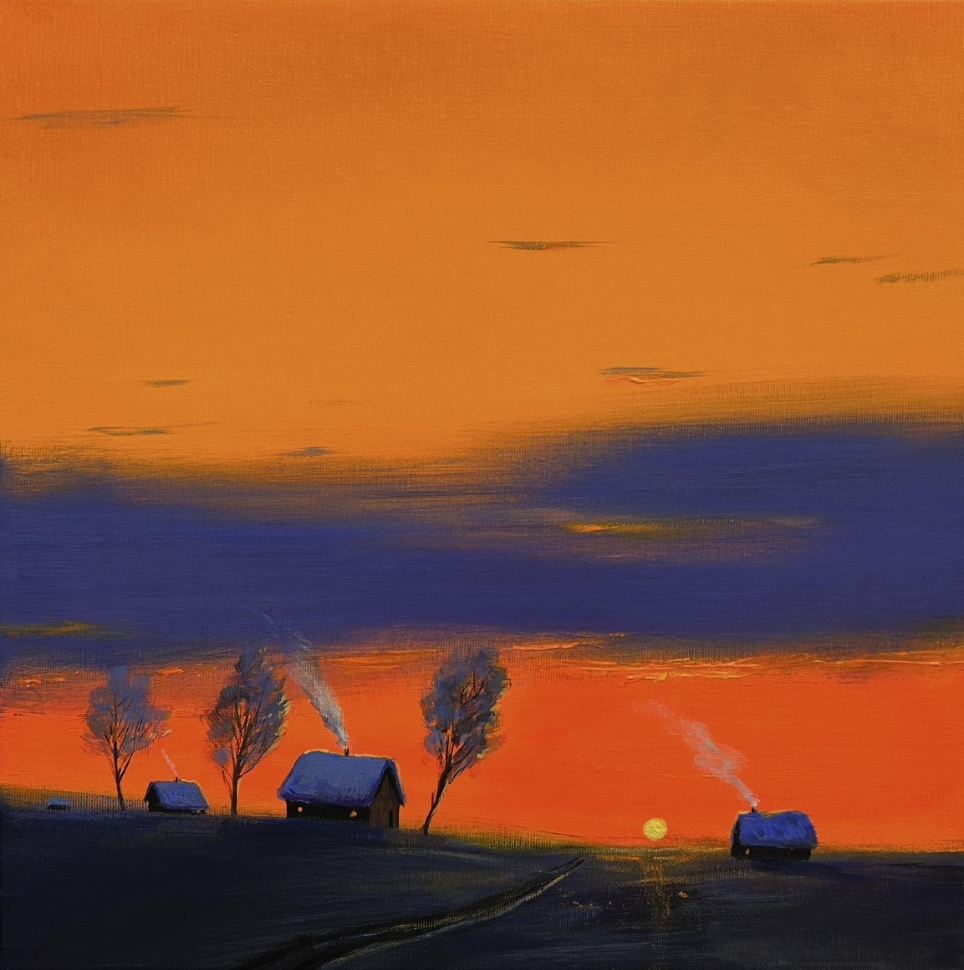 Painting Christmas eve, artist Kuzmenko Igor